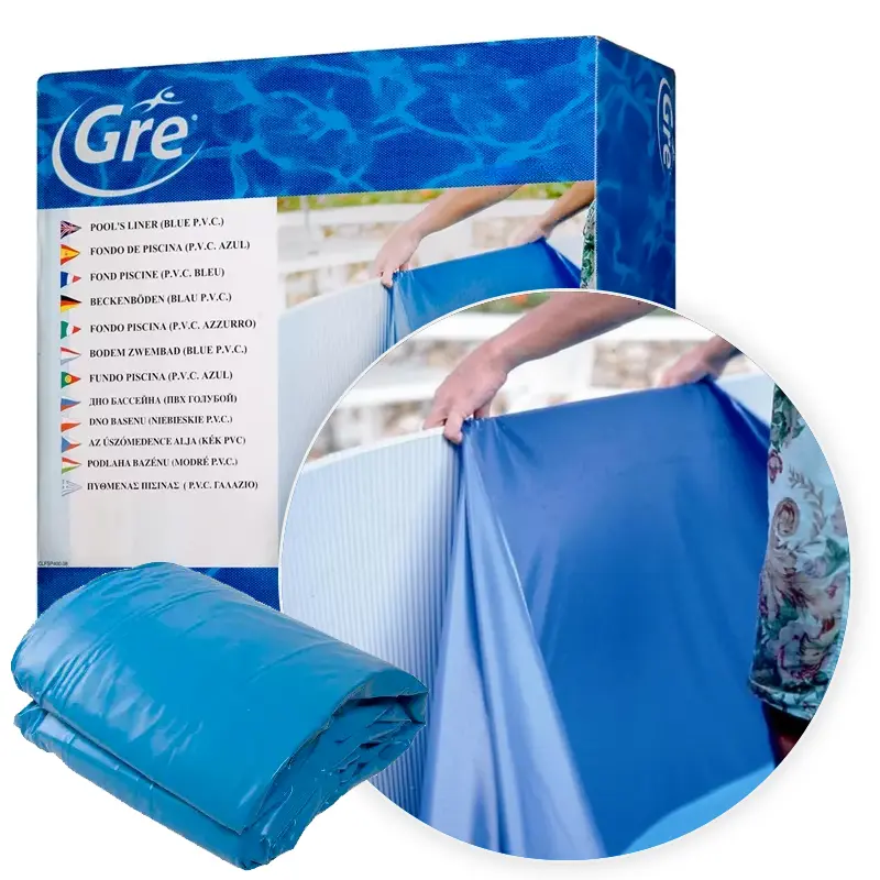 Liner bleu pour piscine rectangulaire Gré - 730 x 375 x 120 cm - Réf ...