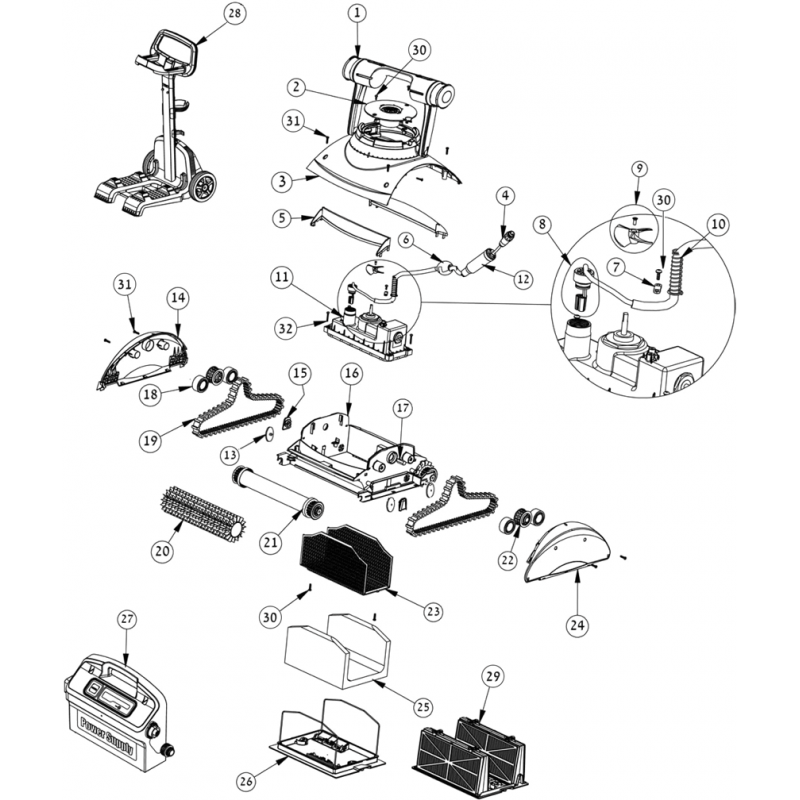 Pièces détachées robot de piscine DOLPHIN MASTER M4
