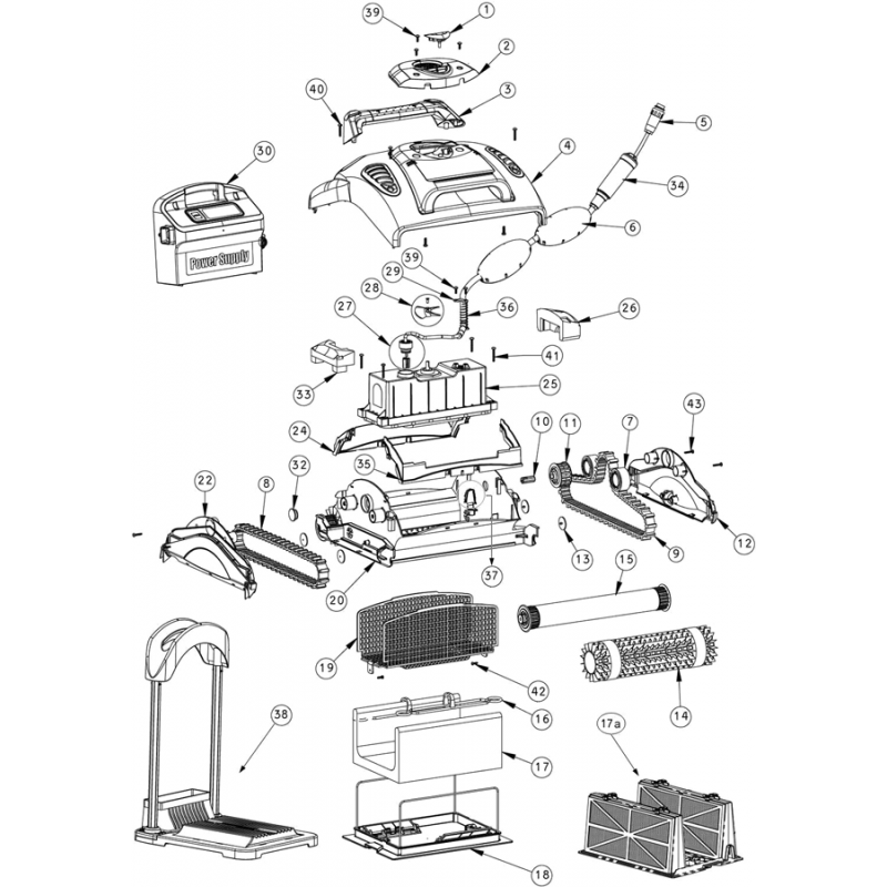 Pièces détachées robot de piscine DOLPHIN SUPREME M3