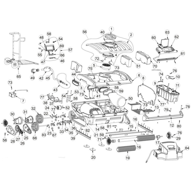 Pièces détachées robot de piscine DOLPHIN WAVE