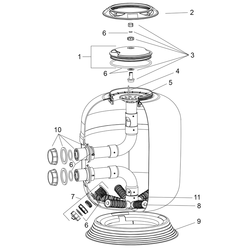 Pièces détachées filtre à sable PYTHON