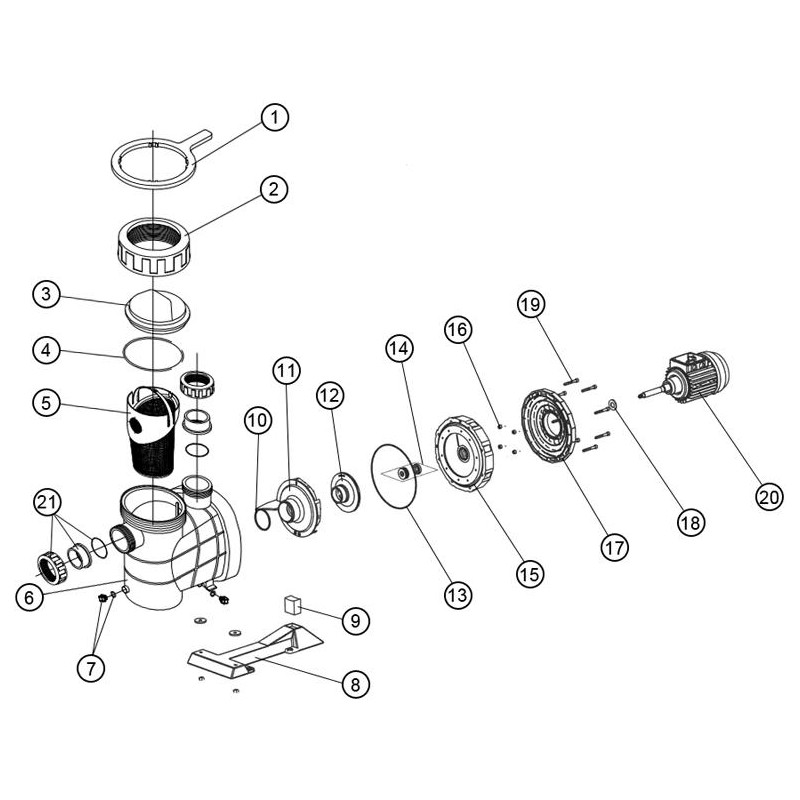 Pièces détachées pompe de filtration LEADER FLOW