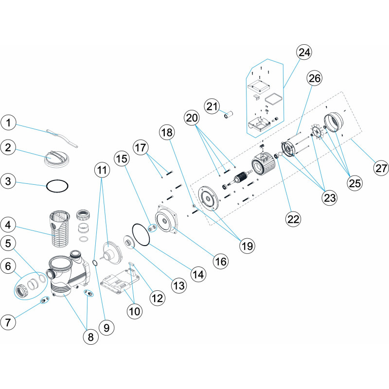 Pièces détachées pompe de filtration NIAGARA