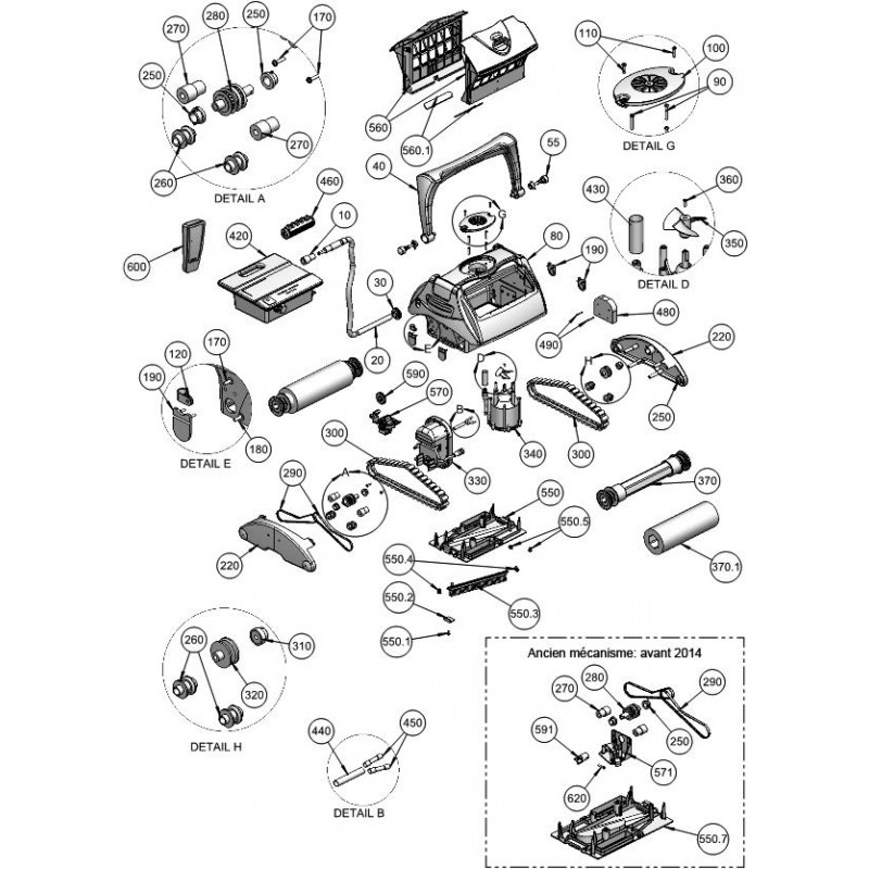 Pièces détachées robot de piscine ROBOT TYPHOON TOP JUNIOR TOP SMART ...