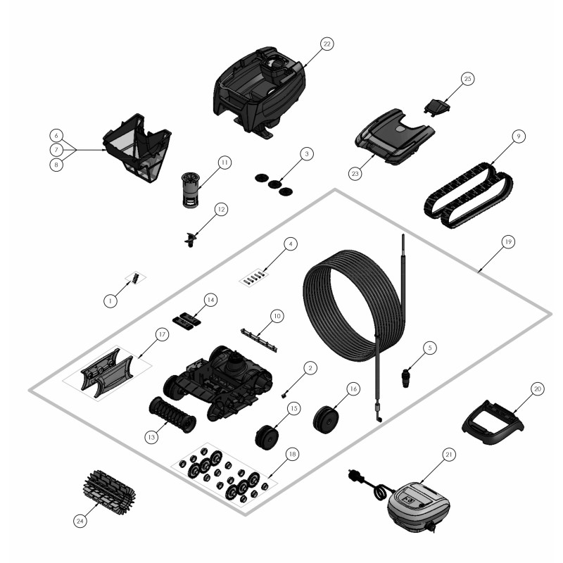 Pièces détachées robot de piscine TORNAX TYPE OT